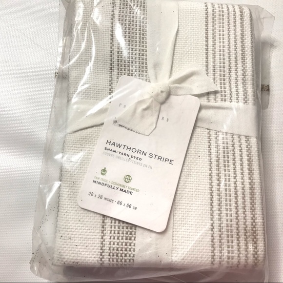 Pottery Barn | Bedding | Pottery Barn Hawthorn Stripe Sham Standard 26 ...